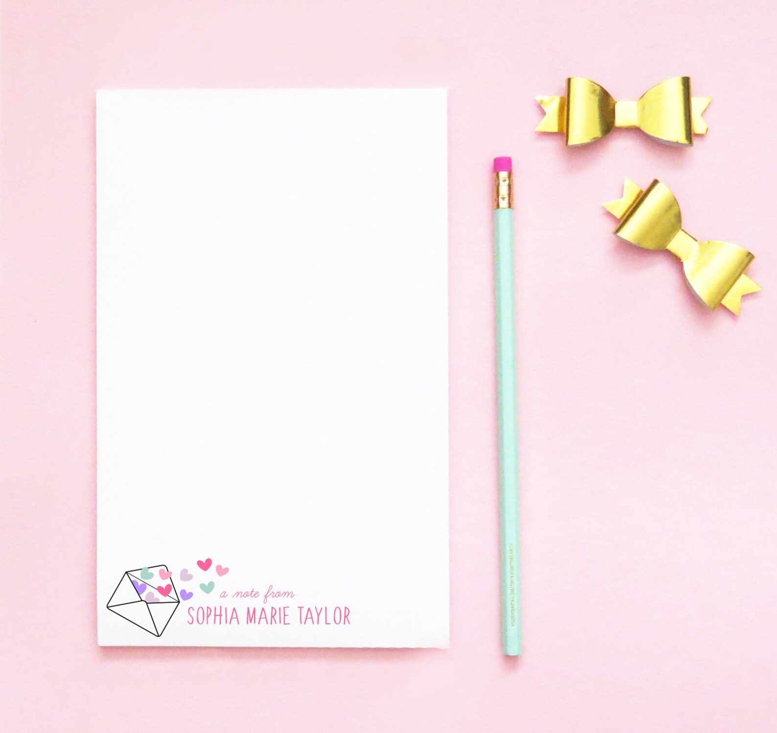 A Note From Notepad for Girls Personalized Stationary - Etsy