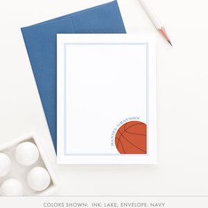 Basketball Stationery Set for Boys and Girls // Personalized Stationery ...