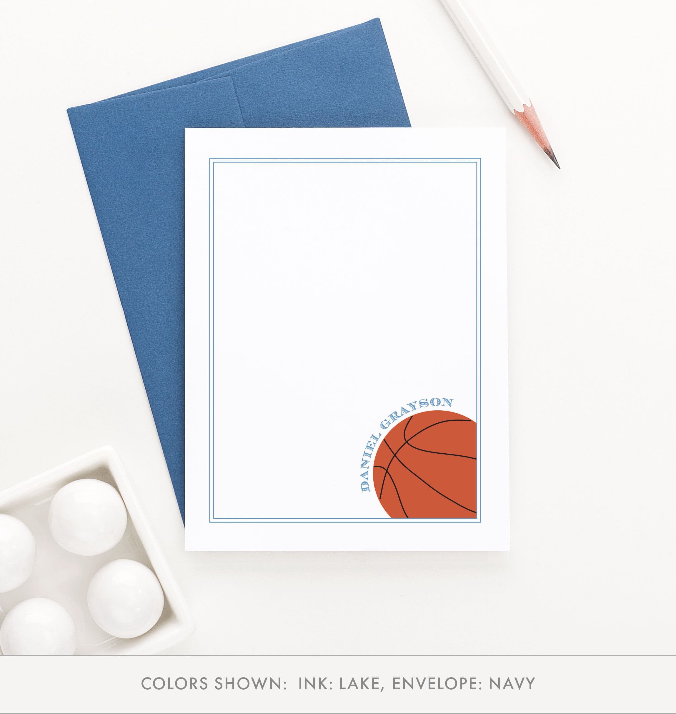 Basketball Stationery Set for Boys and Girls // Personalized - Etsy