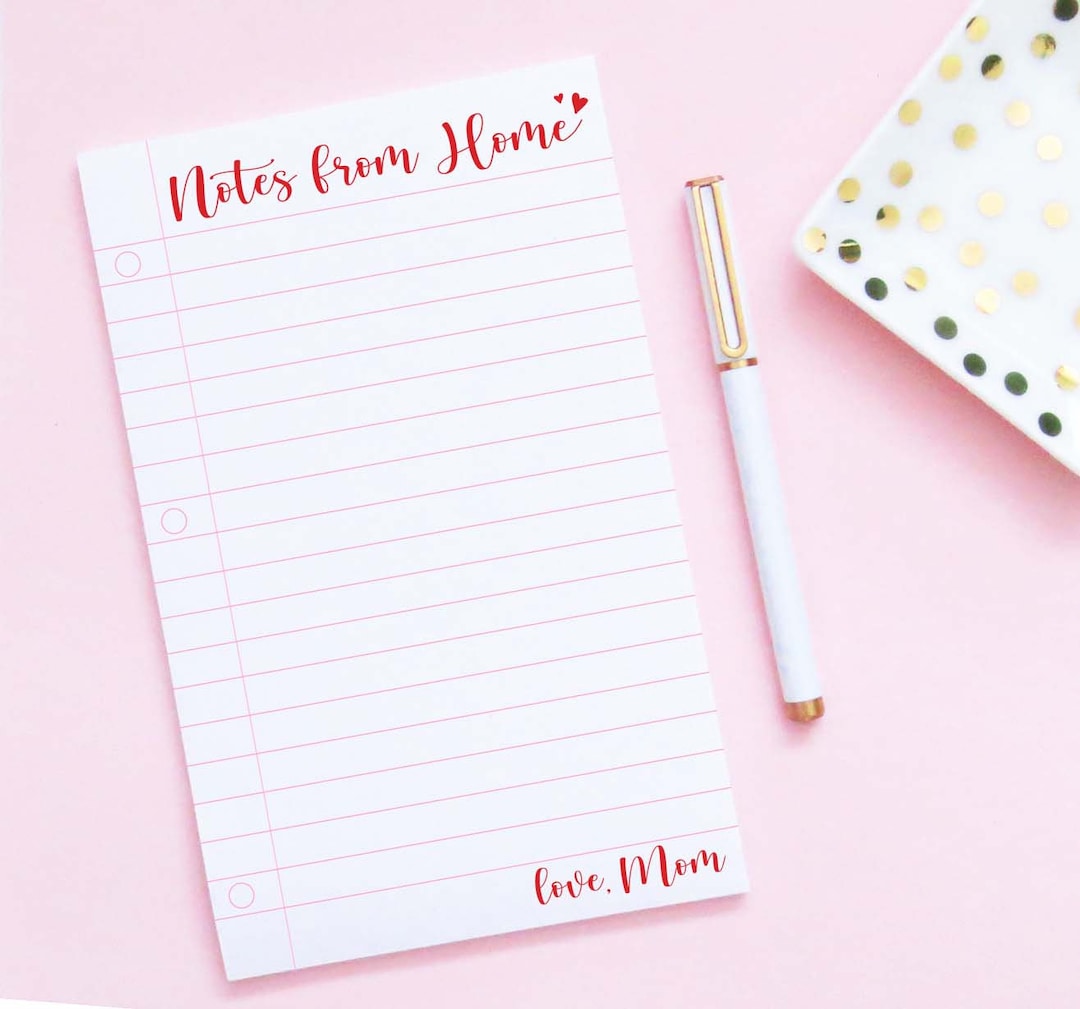 Personalized Notes From Home Notepad for Mom Summer Camp Notes From ...