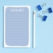 Simple Blue Notepad for Kids Personalized Lined Notepad, Modern ...