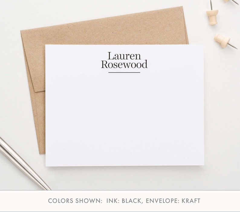 Classic Womens Personalized Stationery Set Adult Professional - Etsy