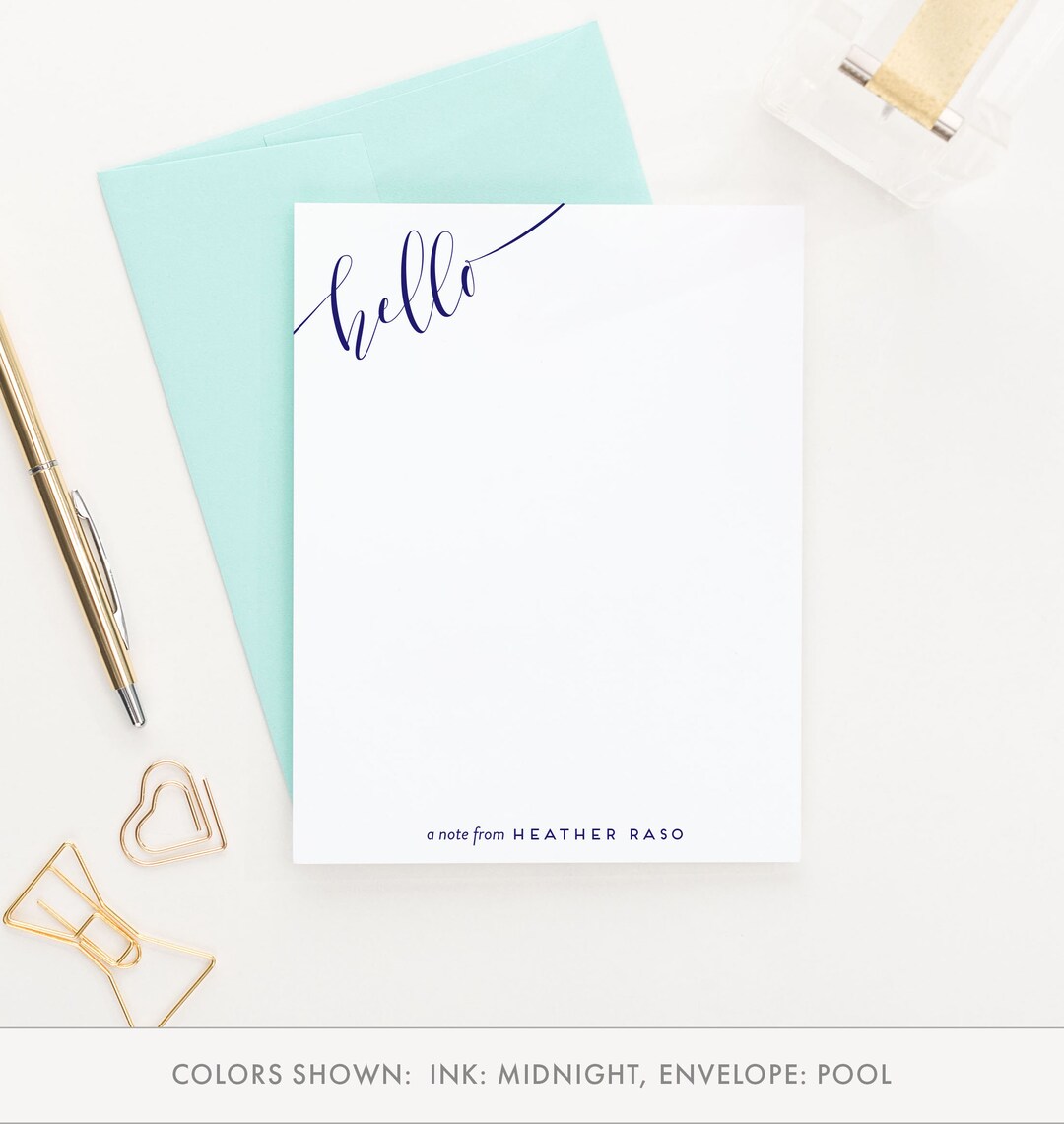 A Note From Stationery Set, Personalized Note Cards for Women ...