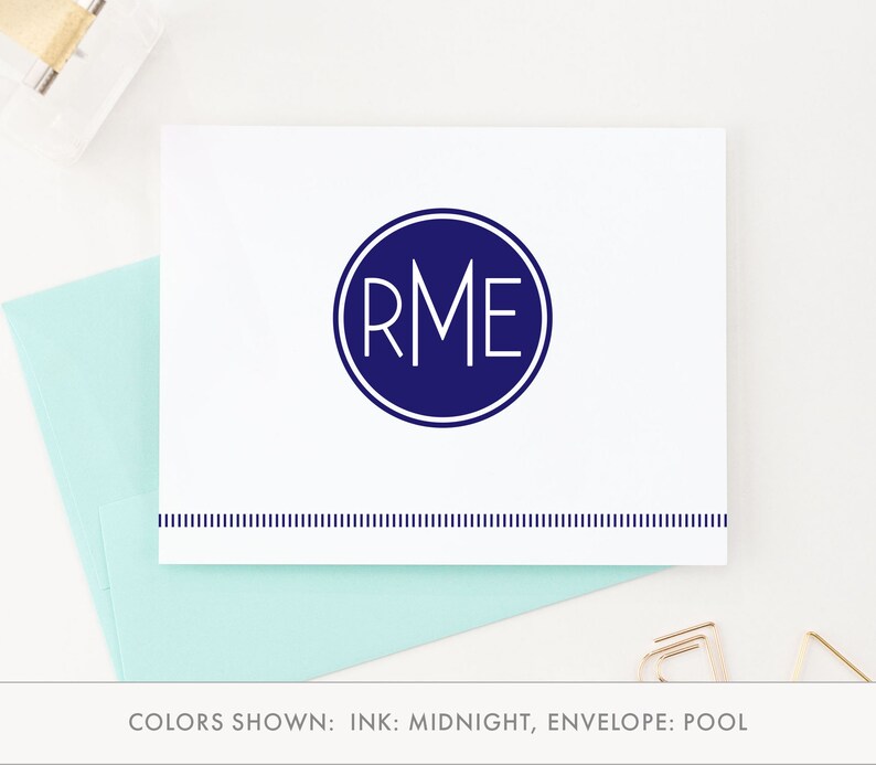 Mens Monogram stationery Mens Stationery Personalized | Etsy