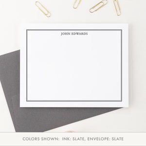 Personalized Stationery for Men, Personalized Correspondence Cards for ...