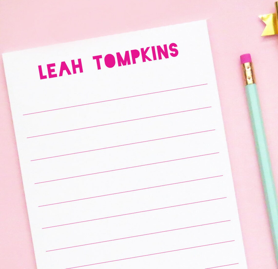 Girls Personalized Lined Note Pads for Kids Customized Writing | Etsy
