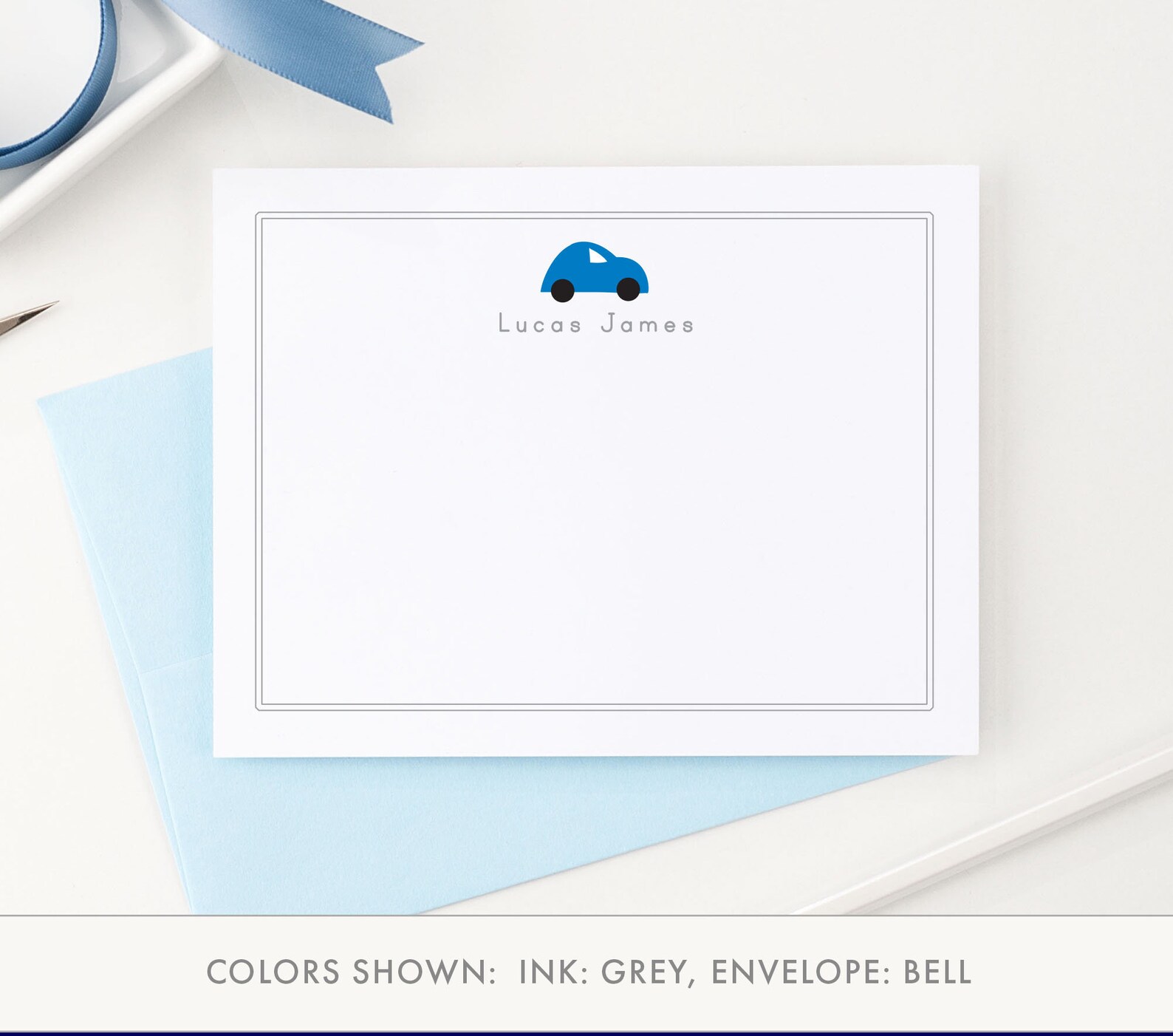 Boys Car Personalized Notecards for Kids Car Thank You Cards - Etsy