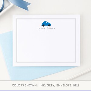 Boys Car Personalized Notecards for Kids Car Thank You Cards, Kids ...