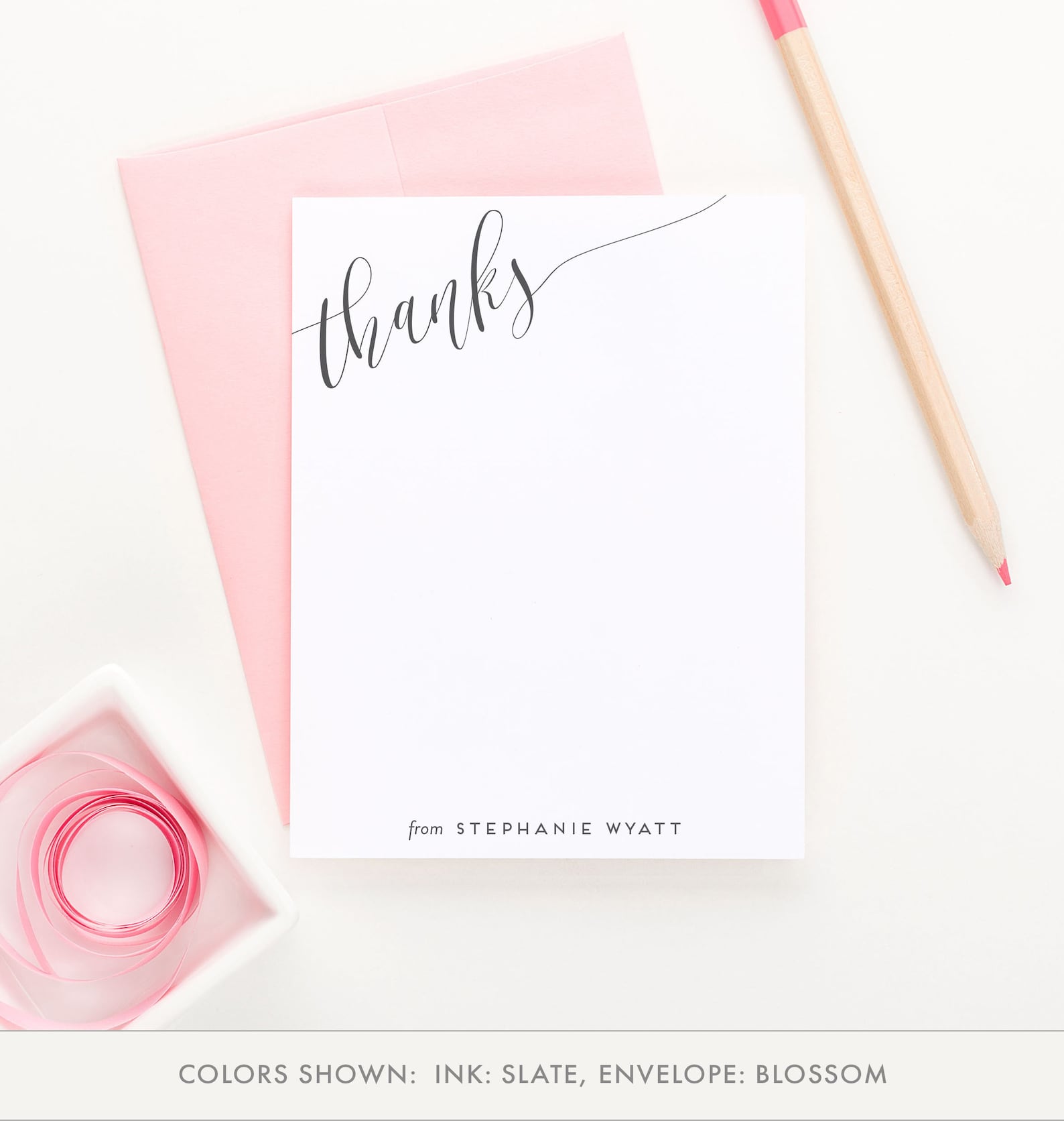 Personalized Thank You Stationery Set Personalized Note Cards - Etsy
