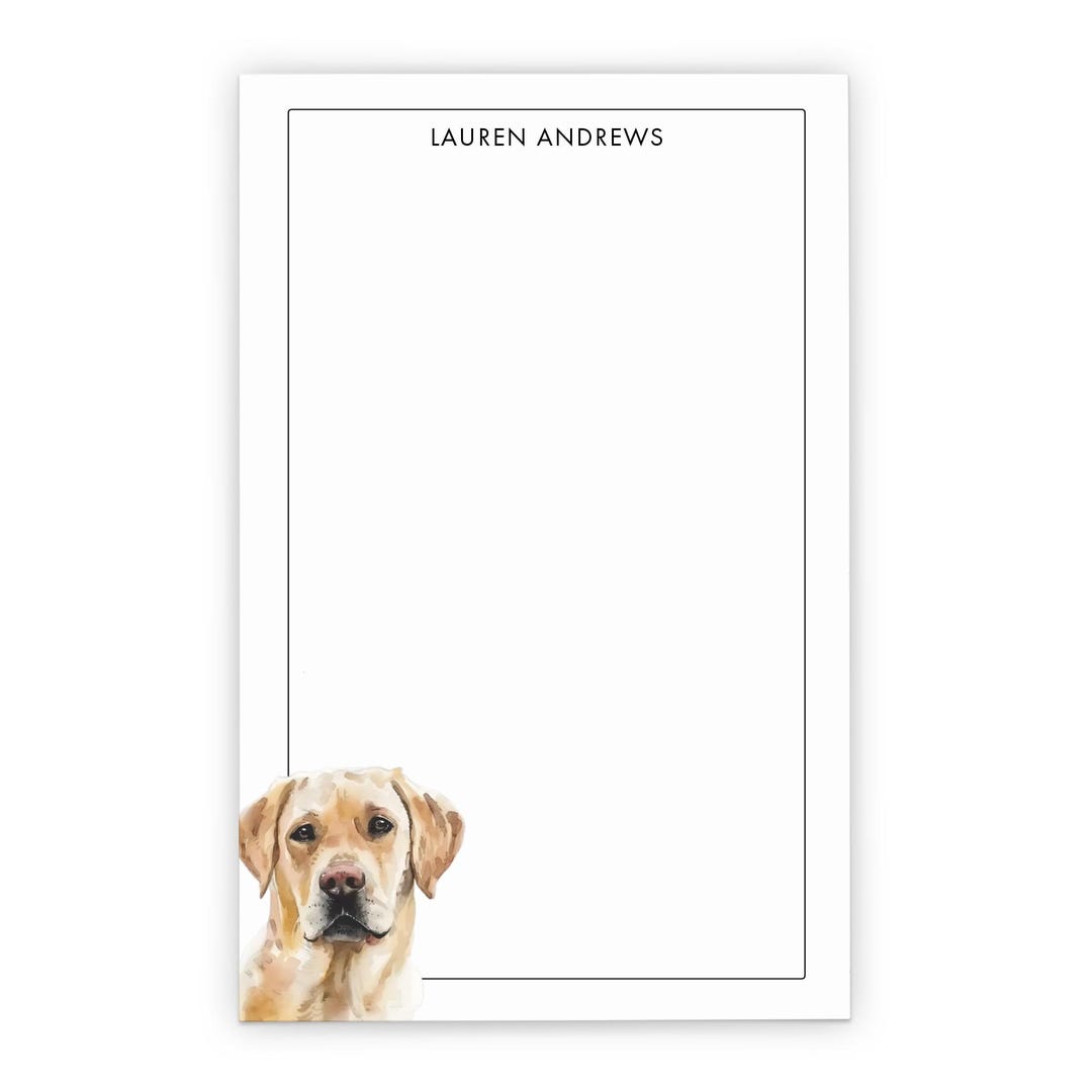 Personalized Dog Notepad With Name, Choose Your Dog Breed, Labrador ...
