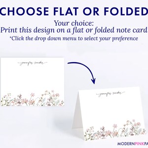 Personalized Note Cards With Border, Wildflower Stationery Sets for ...
