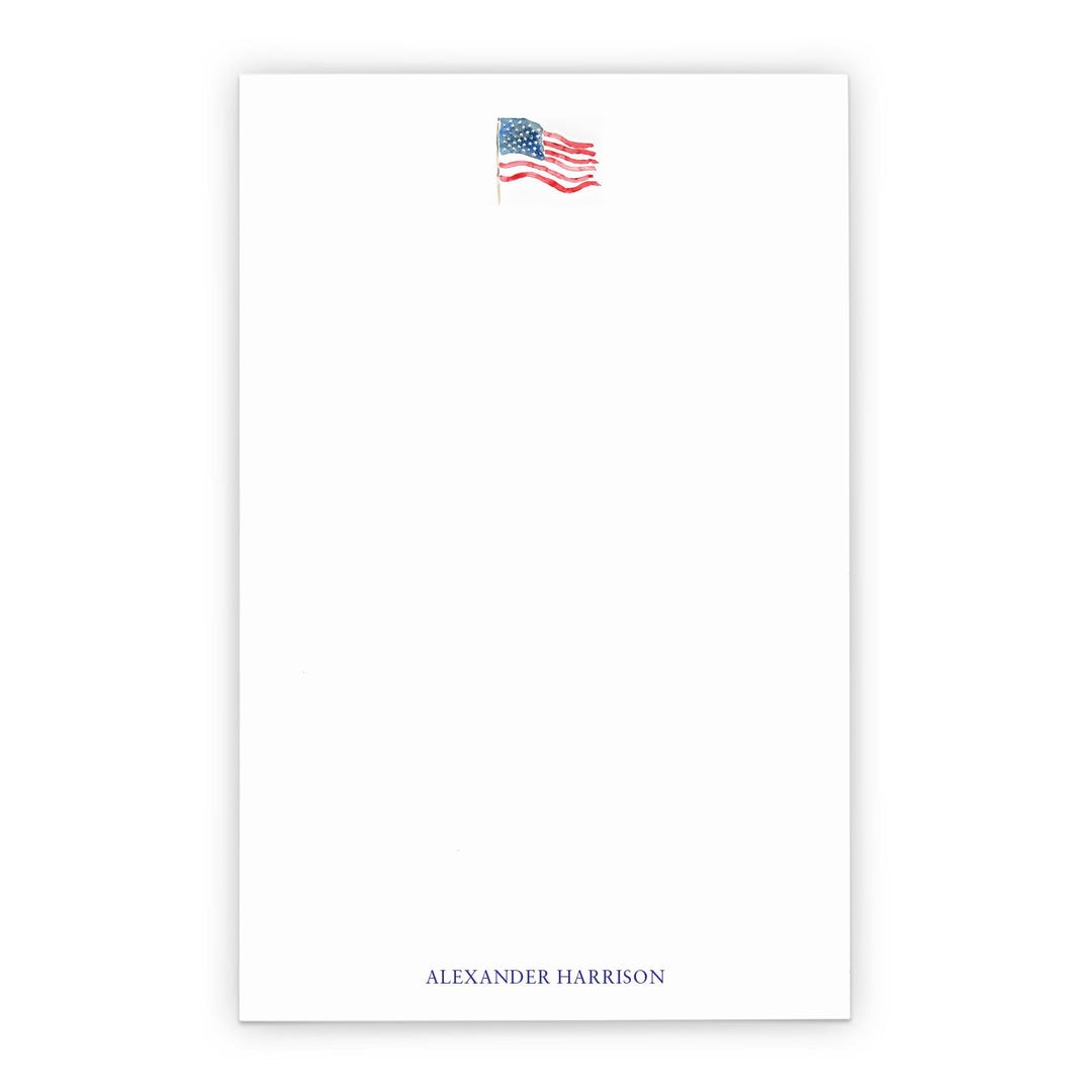 Customized Stationary Notepads for Men, Patriotic Stationery Notepad ...