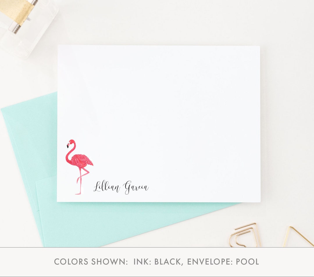 Flamingo Stationery, Custom Stationery, Personalized Stationary ...