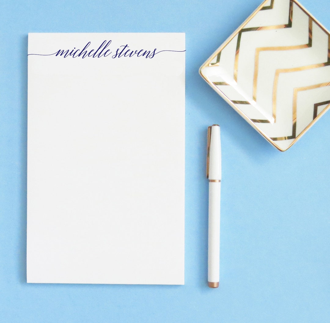 Simple Script Notepads for Women Personalized Writing Paper, Elegant ...