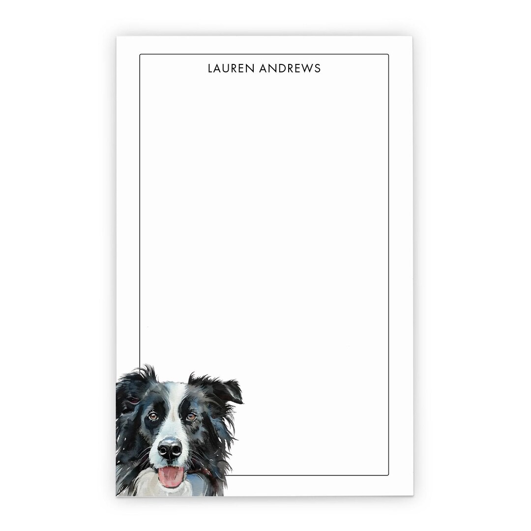 Personalized Dog Notepad With Name, Choose Your Dog Breed, Border ...