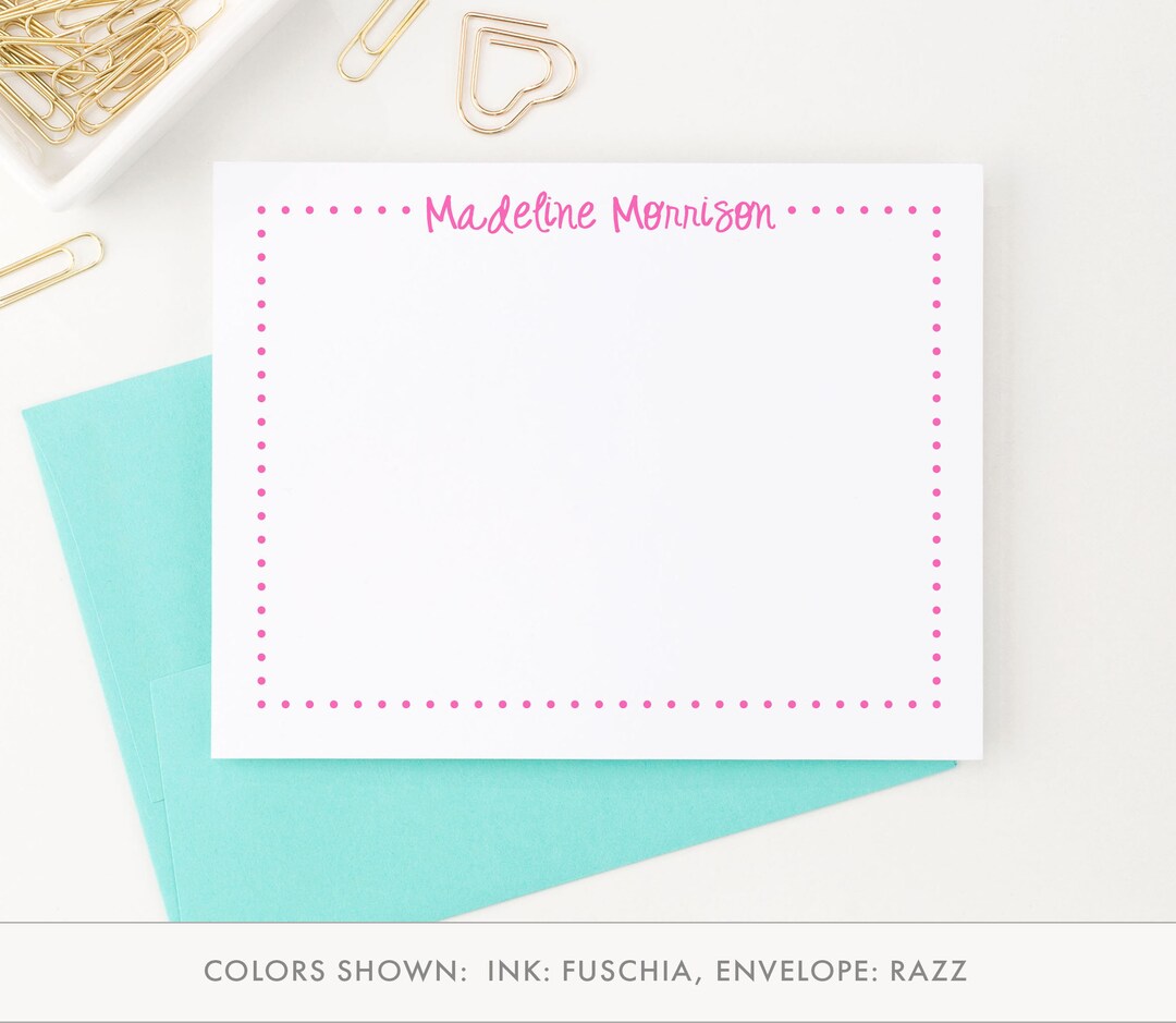 Personalized Kids Stationery Set for Girls, Cute Simple Stationary for ...