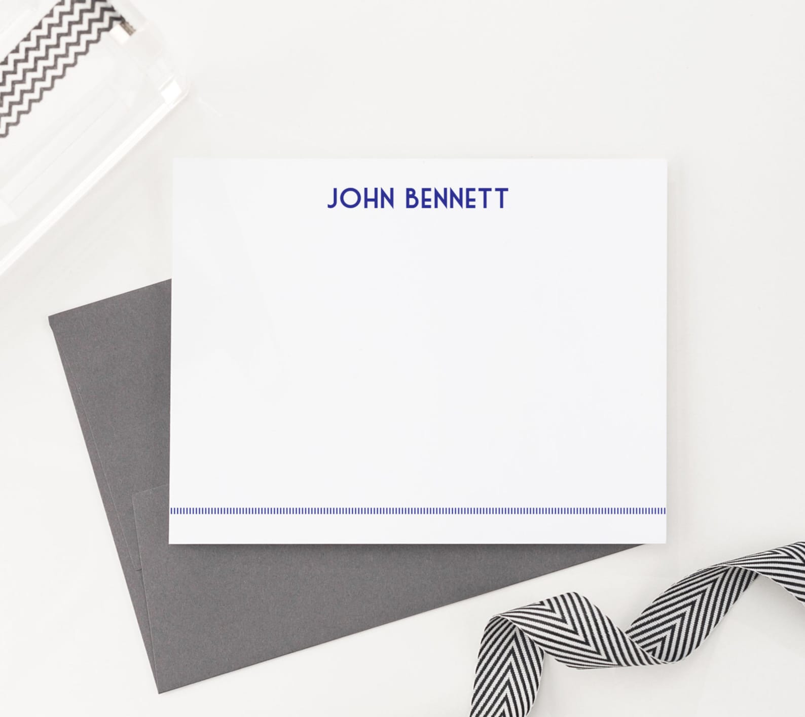 Mens Personalized Notecards, Simple Customized Thank You Cards With ...