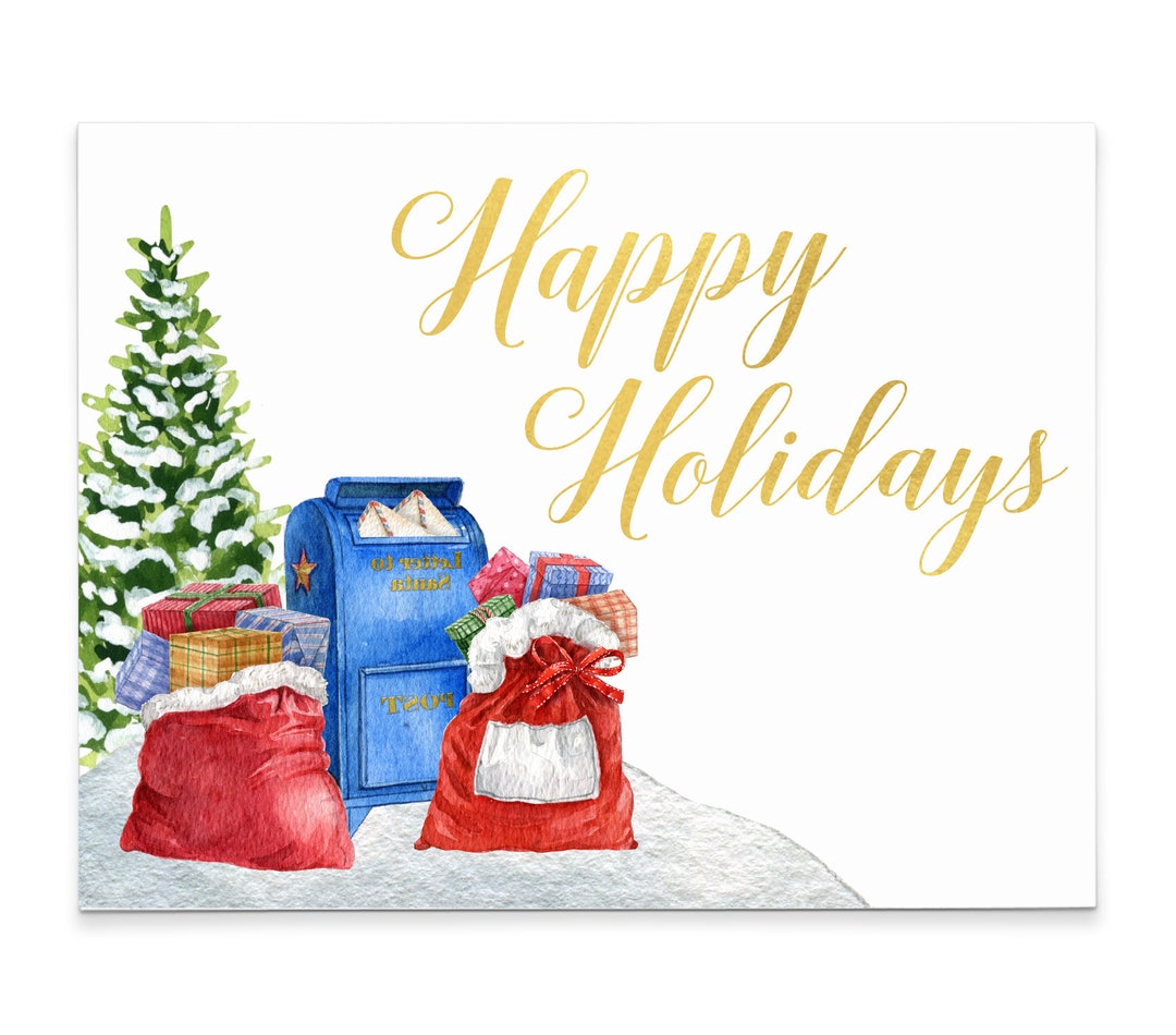 Holiday Post Cards From Mail Carrier Thank You Cards, Happy Holiday ...