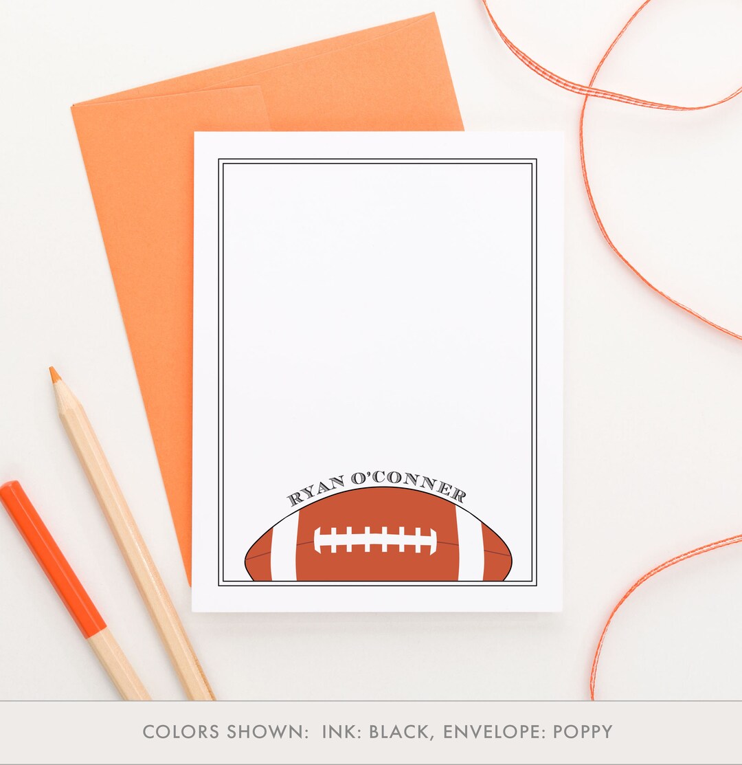 Personalized Boys Football Stationery, Personalized Stationary for Boys ...