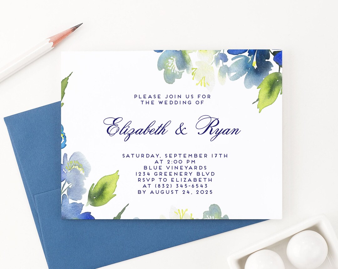 Classy Wedding Invitation Modern Wedding Invitation Set, Personalized ...