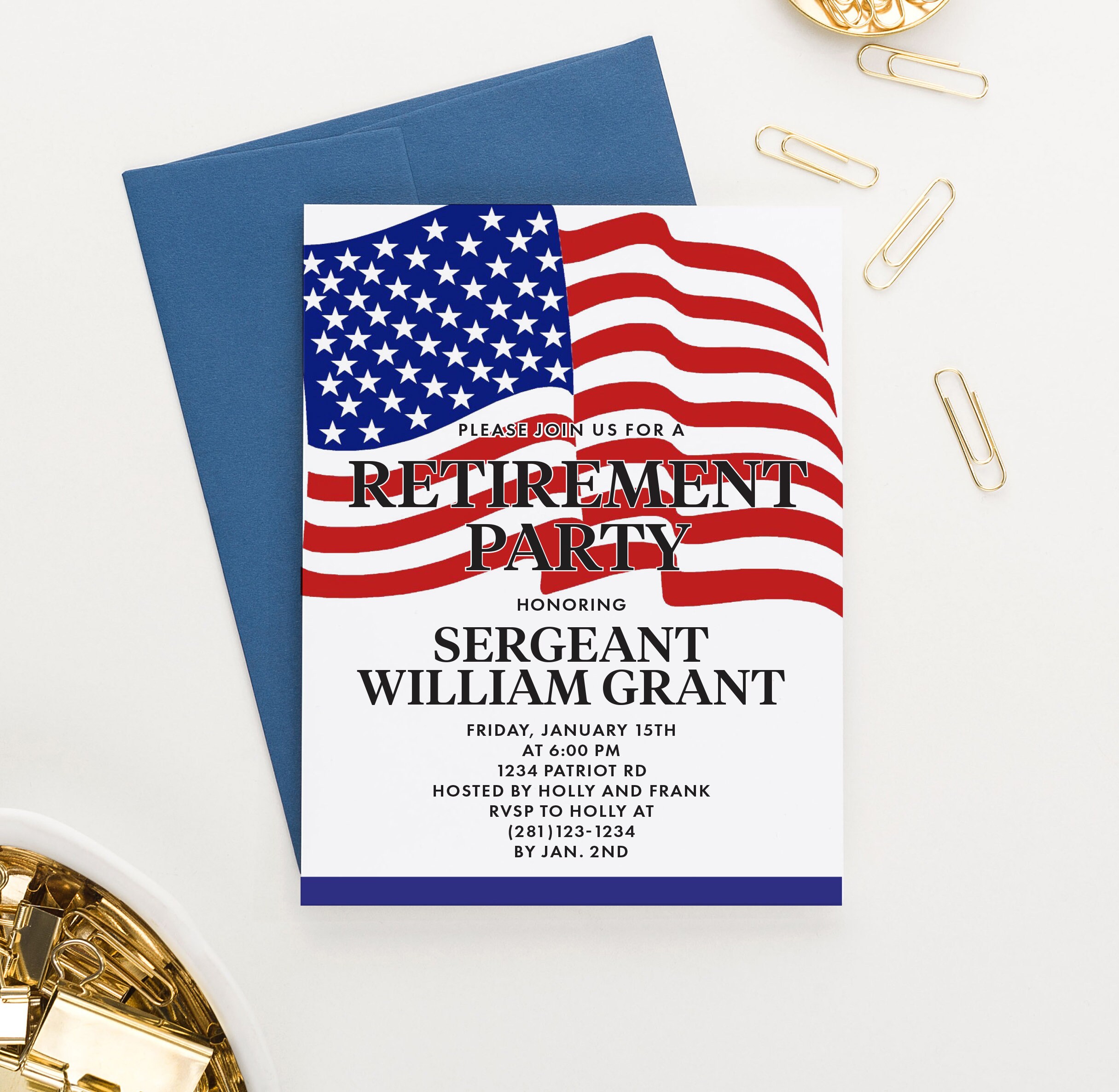 Military Retirement Party Invitations for Men Military - Etsy