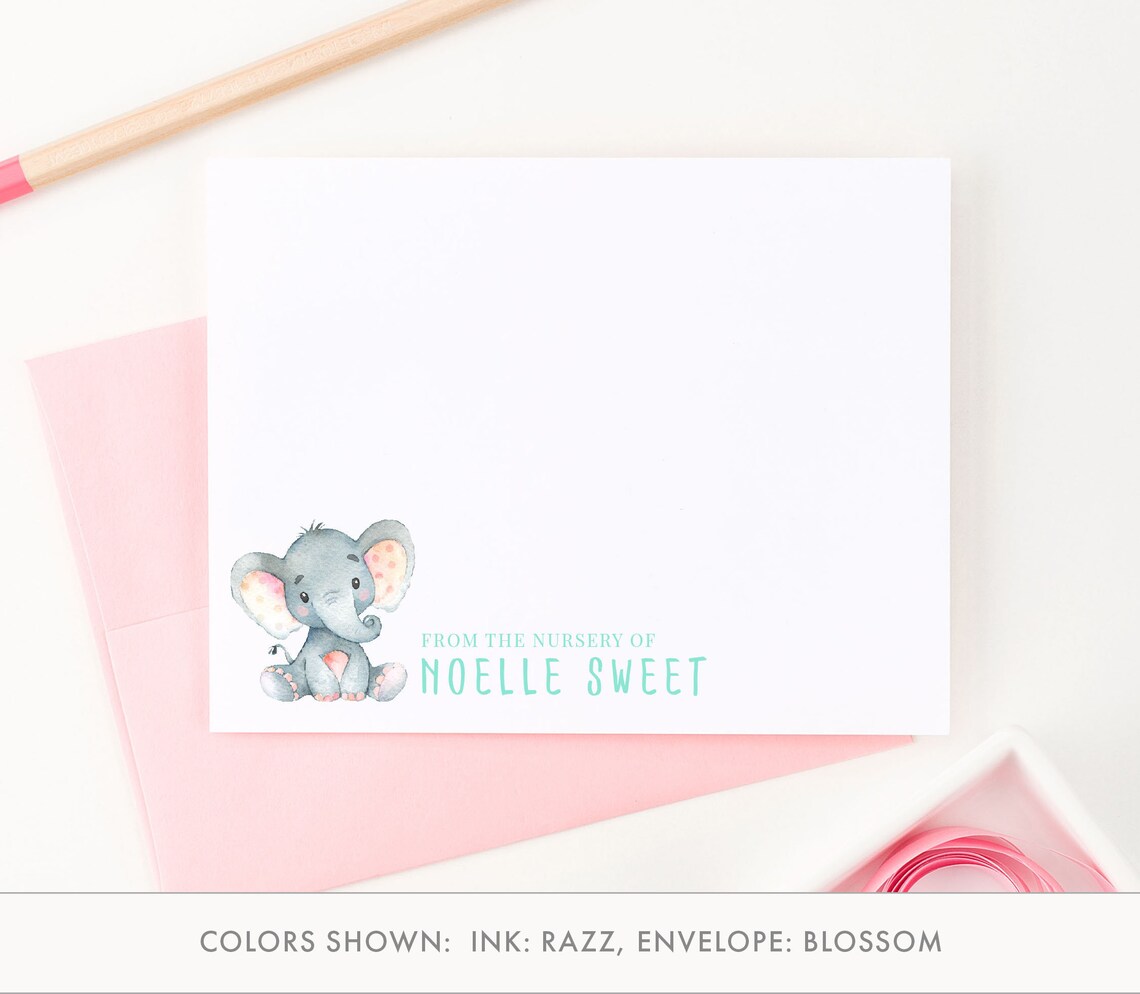 Personalized Baby Thank You Cards Girl Customized Thank You - Etsy