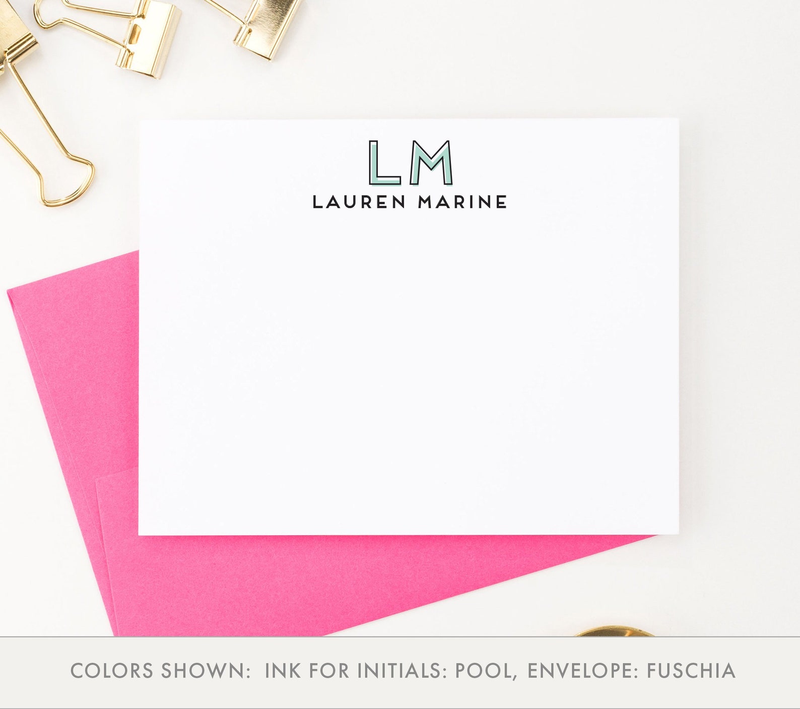 Monogrammed Personalized Letter Stationary for Women Womens | Etsy