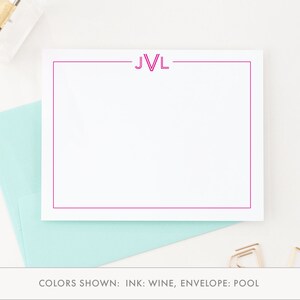 Classic Personalized Monogram Stationery for Adults Monogramed ...