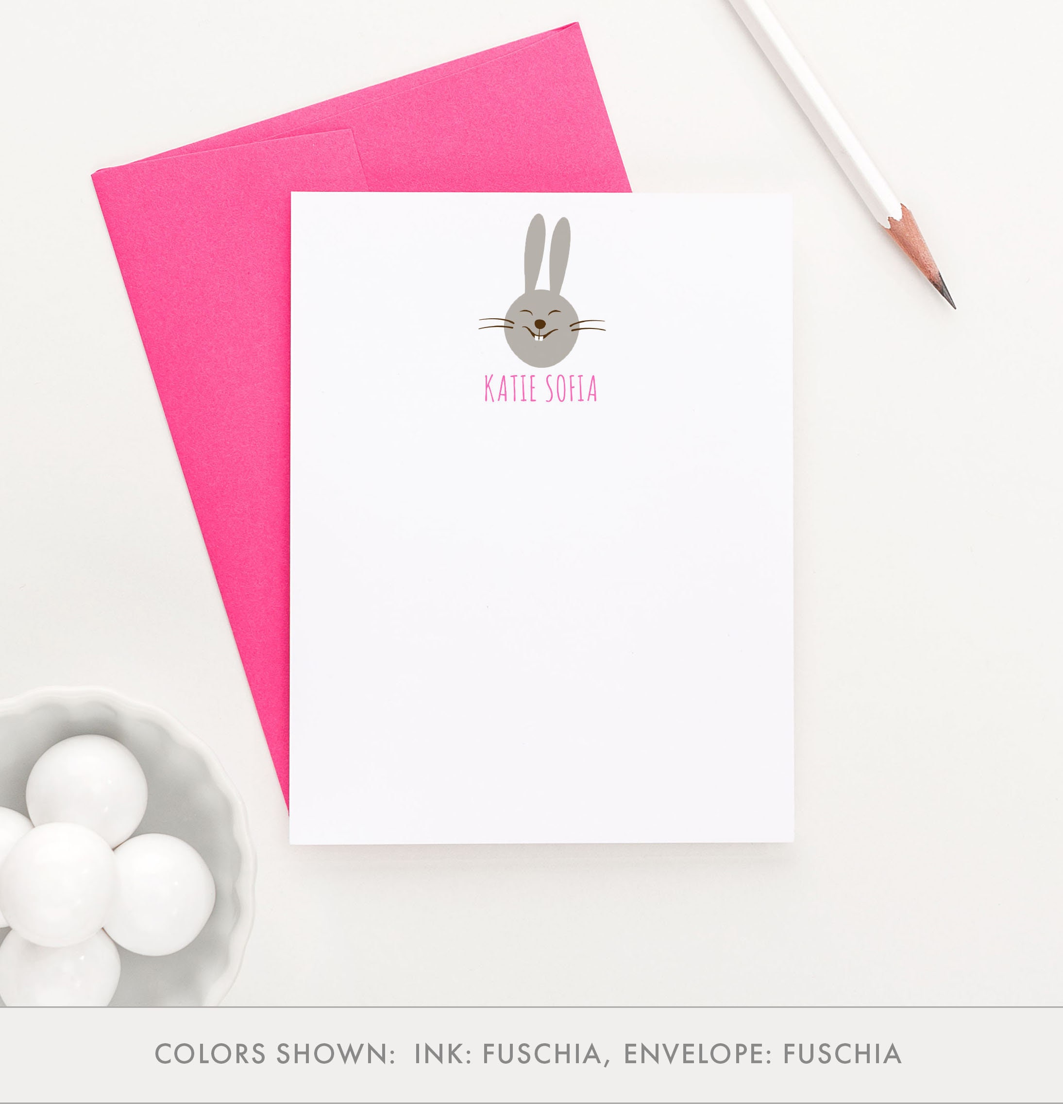 Bunny Note cards for kids Forest Animals Baby shower thank | Etsy