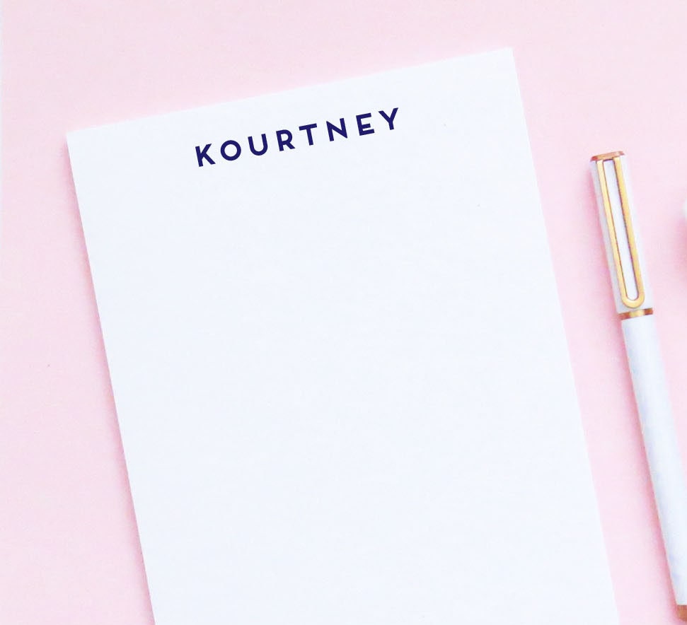 Simple Personalized Notepad Set for Women Custom Stationary - Etsy