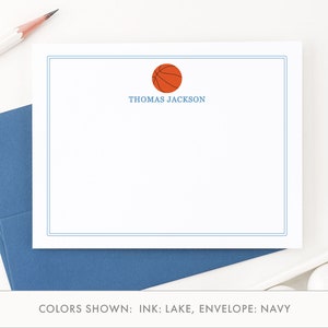 Basketball Stationery Set for Boys // Personalized Stationery With Name ...