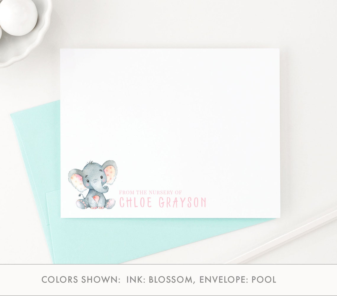 Personalized Baby Thank You Cards Girl Customized Thank You - Etsy