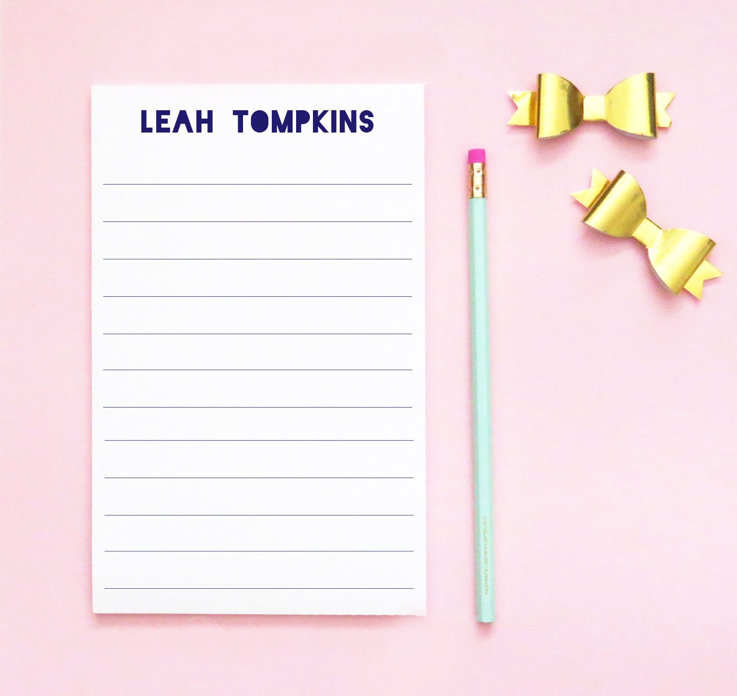 Girls Personalized Lined Note Pads for Kids Customized Writing - Etsy