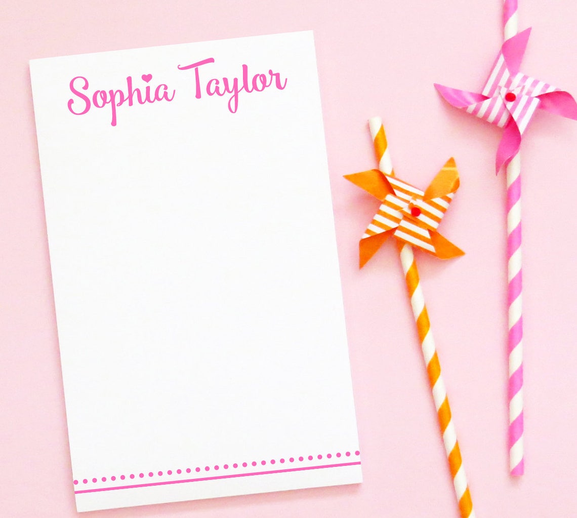 Personalized Notepads for Kids Customized Letter Paper Set - Etsy