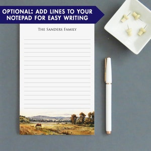 Personalized Family Note Pads, Custom Letter Writing Set, Watercolor ...