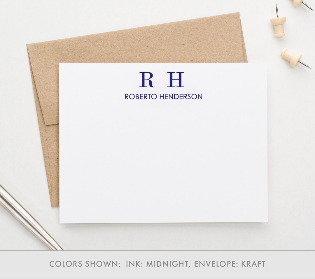 Personalized Letter Stationary Set, Monogrammed Stationary Cards ...