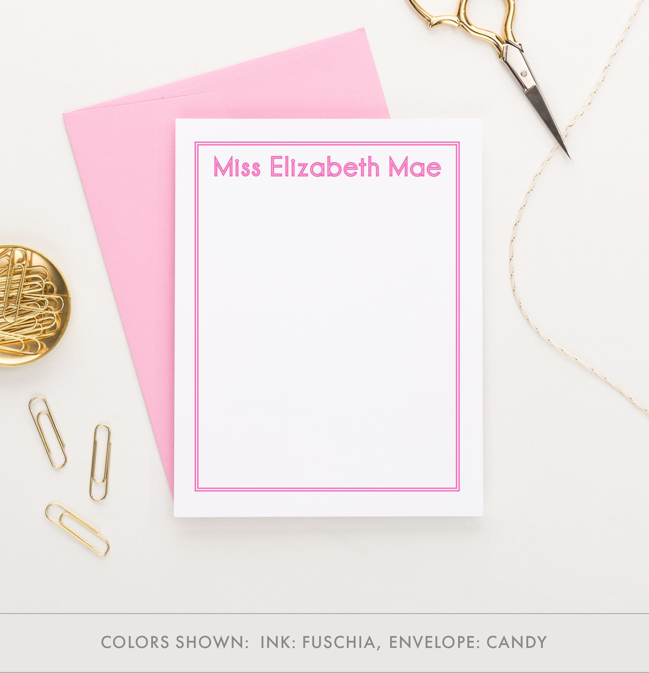 Kids Personalized Stationary Set Girls Customized Thank You | Etsy