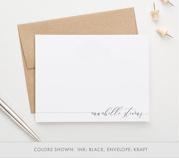 Simple Script Personalized Stationary for Women Elegant Note - Etsy UK