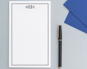 Monogrammed Notepad for Men Personalized Writing Paper Custom | Etsy