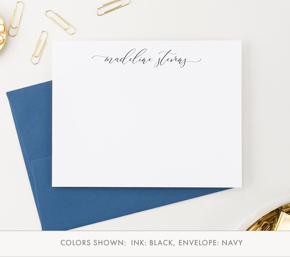 Elegant Script Personalized Stationary for Women Personalized - Etsy