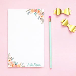 Rustic Personalized Notepad for Girls Custom Stationary Notepad, Boho ...