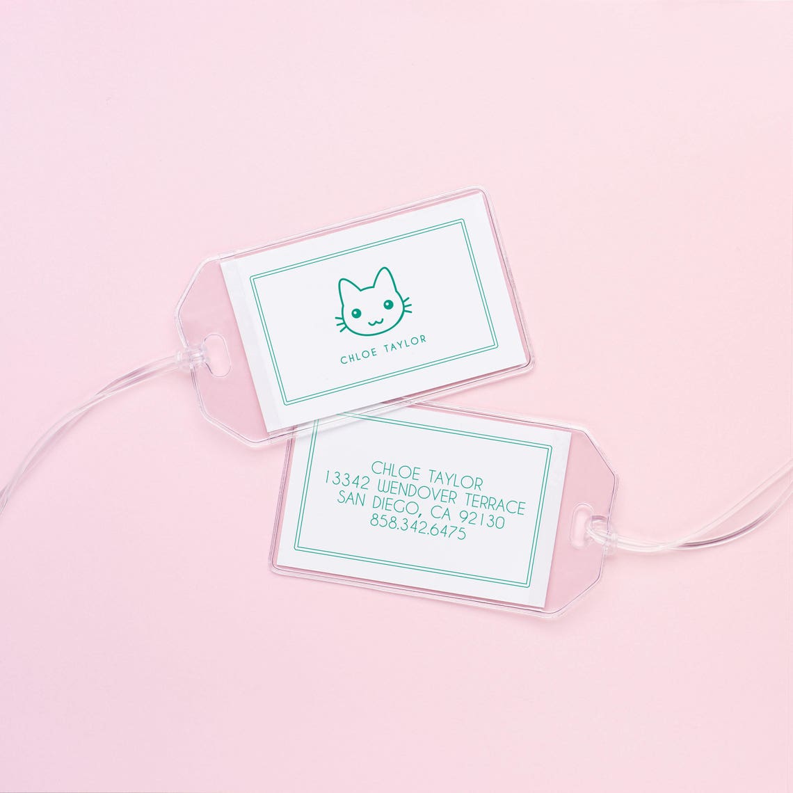 Cat Personalized Backpack Tag for Kids Customized Lunch Bag - Etsy