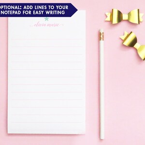 Star and Name Notepad for Kids Stars Stationery, Cute Personalized Star ...