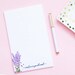 Lavender Personalized Note Pads for Women, Womens Elegant Lavender ...