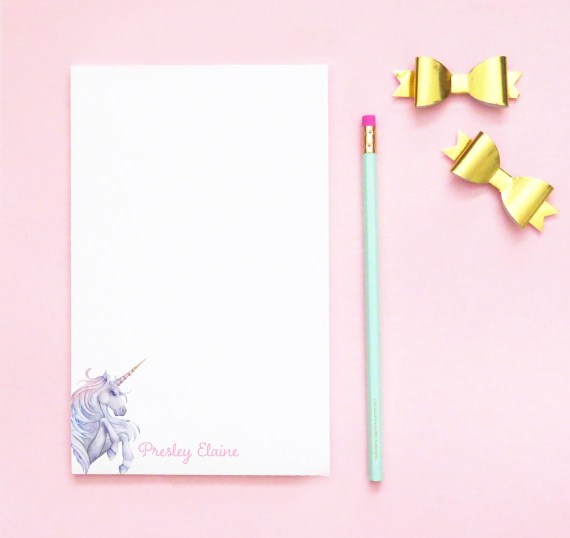 Unicorn Notepad for Girls Unicorn Note Cards With Lines Kids | Etsy