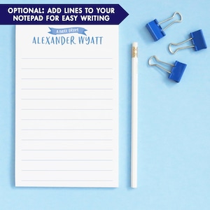 Personalized Kids Stationary, A Note From Boys Notepads, Custom Note ...