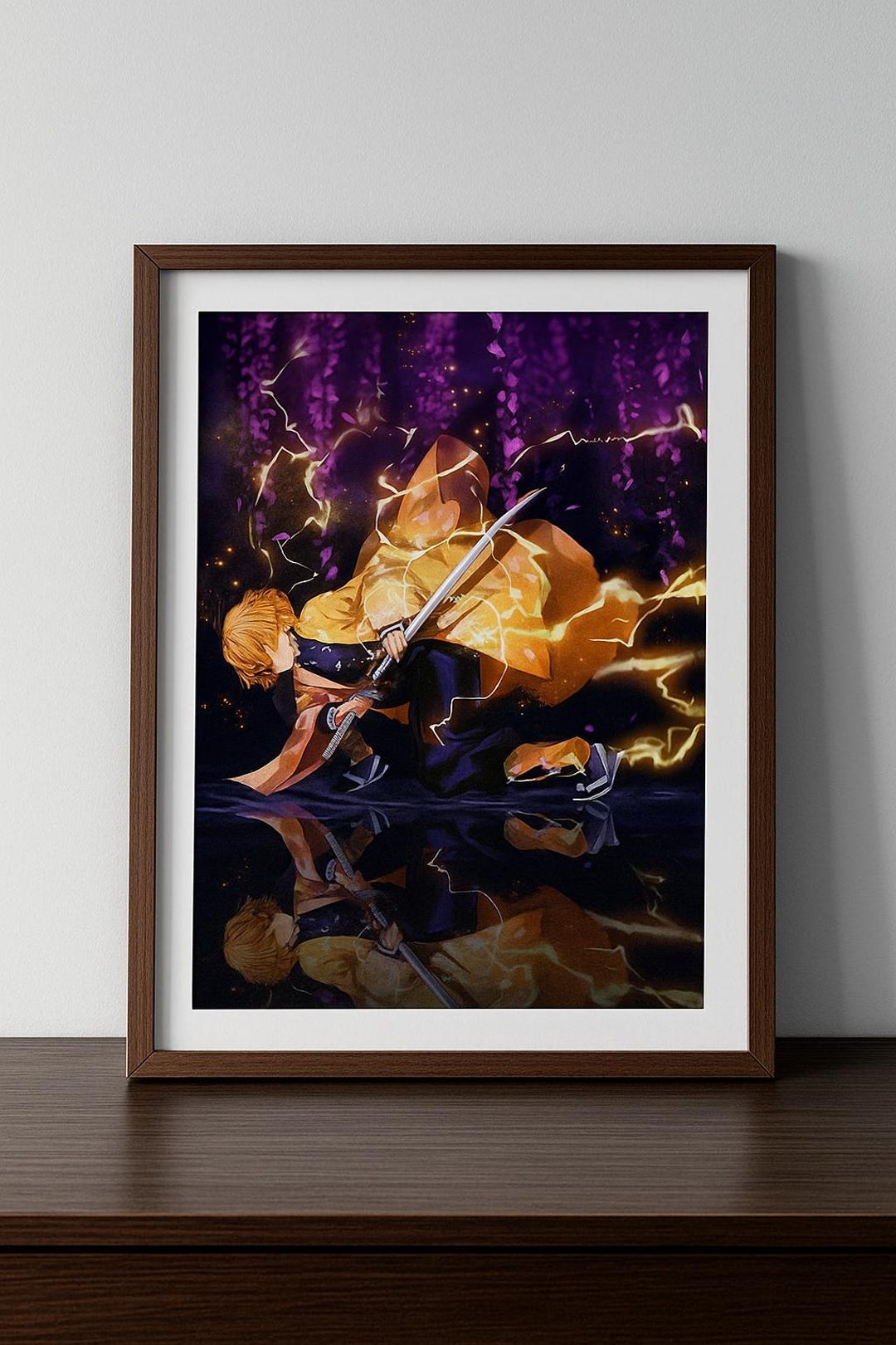 Zenitsu Agatsuma Wall Art | Demon Slayer Poster | Thunder Breathing ...