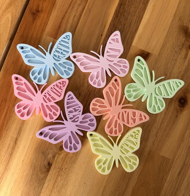 Customized Butterfly Backpack Tag - Etsy Australia