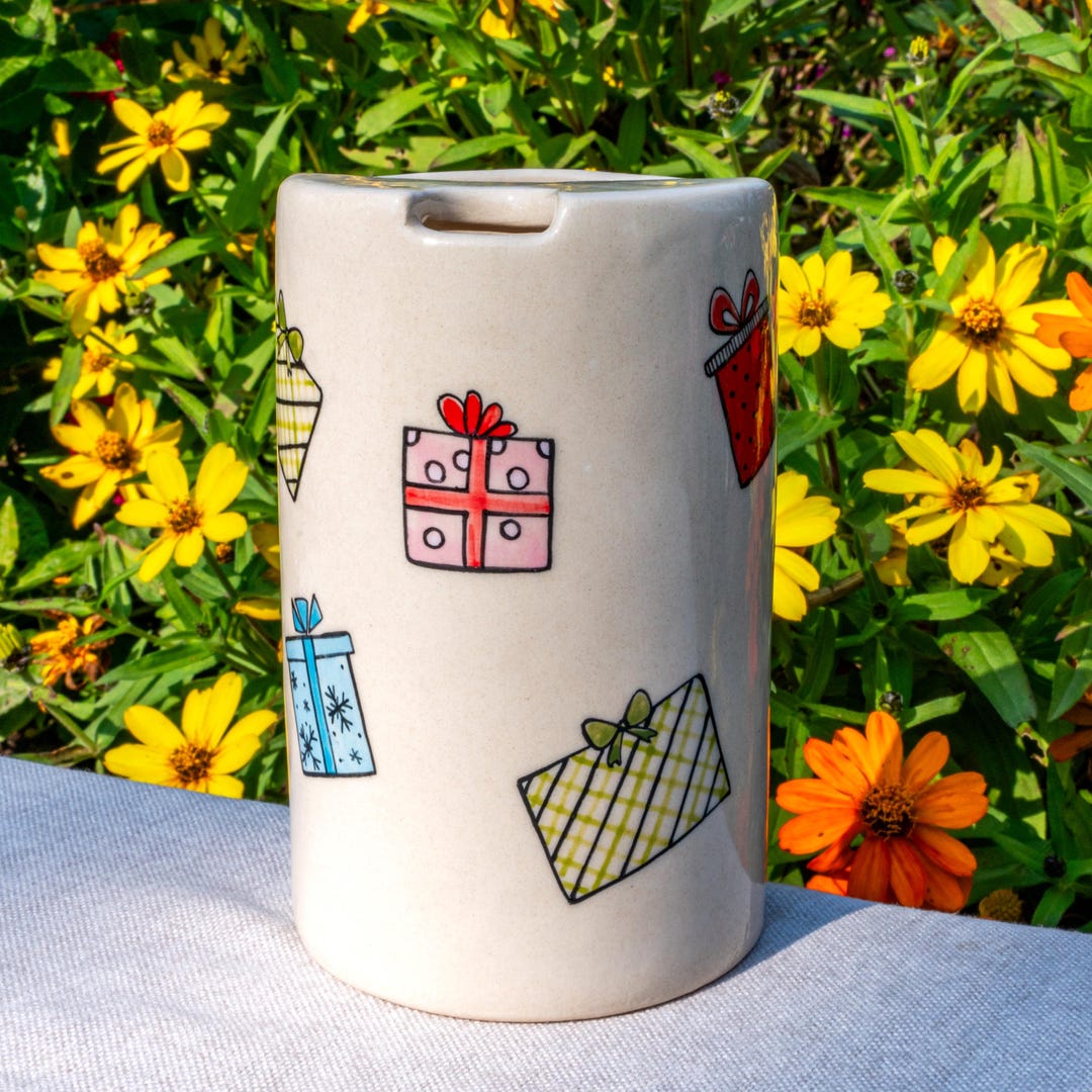 Handmade Ceramic Travel Mug: Coffee Sipper, Travel Mug Half Lid ...