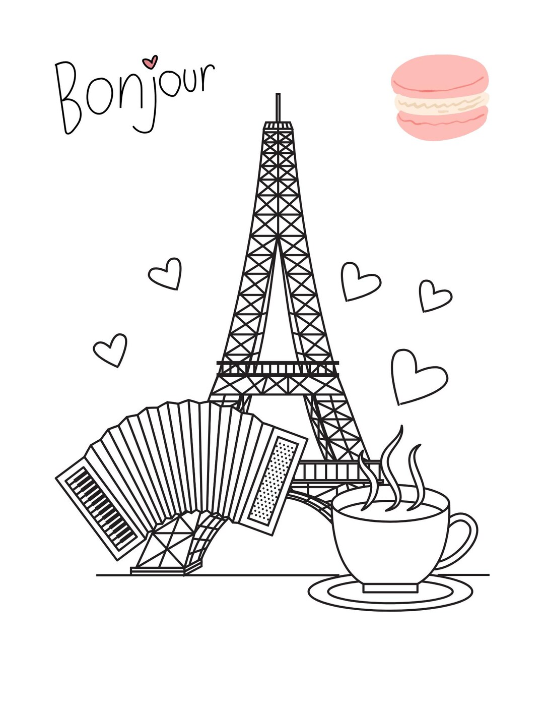 Life in Paris Coloring Book/printable-40 Pages - Etsy